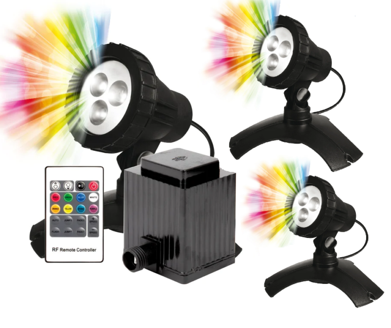 Pondmax Multi-Colour LED Pond/Garden Lights - Woodvale Fish & Lily Farm ...